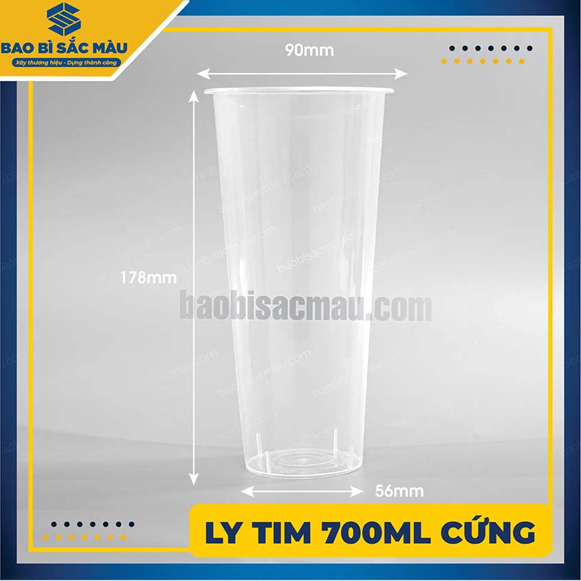 LY NẮP TIM 700ML CỨNG – In ly nhựa Cần Thơ